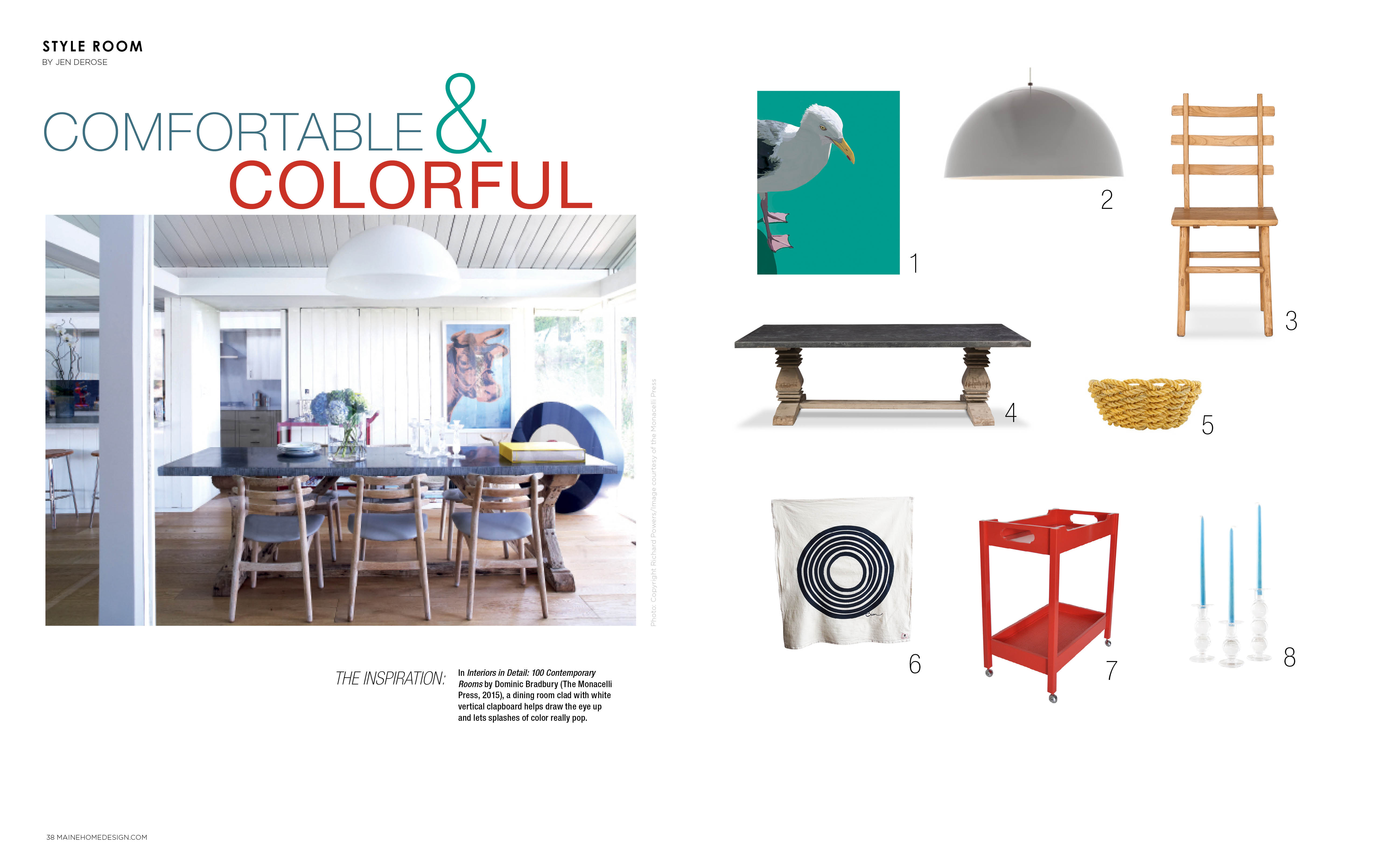 Comfortable & Colorful - Maine Home + Design