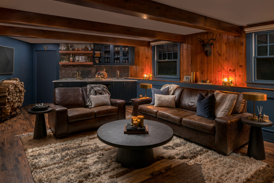 Peek Into This Moody Basement Pub with Old Hollywood Vibes - Maine Home ...